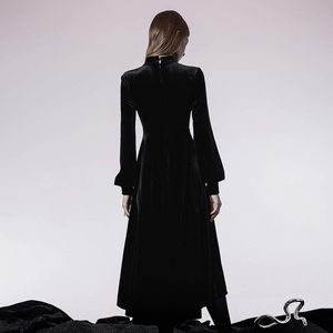 Punk Rave | Dresses | Punk Rave Gothic Cutout Splice Velvet Long Dress ...